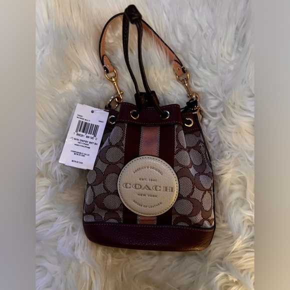 Coach | Bags | Coach Mini Dempsey Bucket Bag In Signature Jacquard With ...